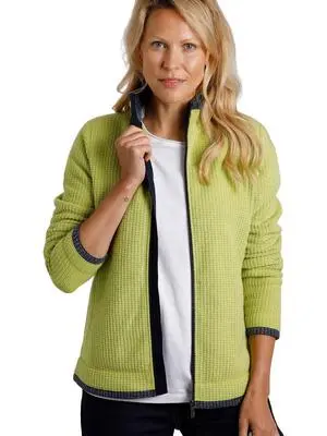 WEIRD FISH Ariana Full Zip Grid Fleece