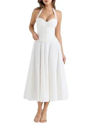 House Of Cb Georgie Midi Dress - White