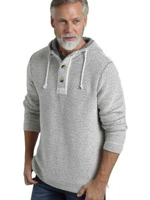 WEIRD FISH Bakersfield Button Neck Macaroni Hoodie