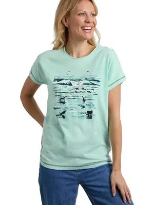 WEIRD FISH Beach Run Graphic T-shirt - Seafoam
