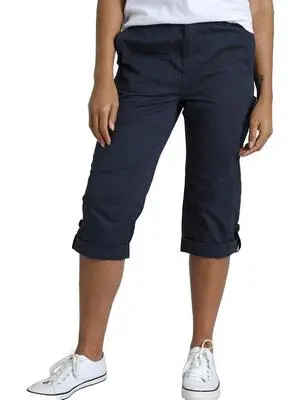 WEIRD FISH Salena 3/4 Length Trousers Navy
