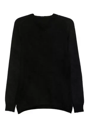 LAYER ZERO Round-neck Hemp Sweater - Black