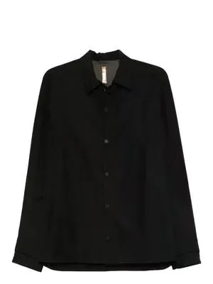 LAYER ZERO Button-detail Long-sleeve Shirt - Black