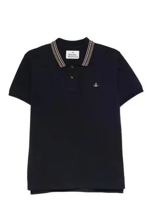 VIVIENNE WESTWOOD Tipped-collar Polo Shirt - Blue