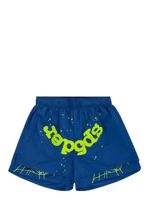 SP5DER Og Web Double Layer Shorts - Blue/green