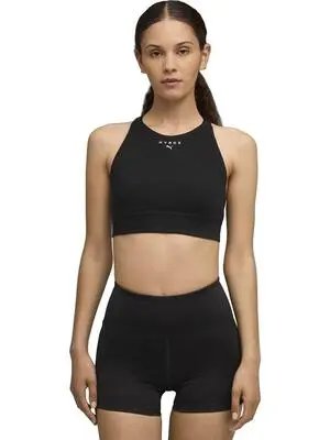 PUMA X Hyrox Shapeluxe High Neck Moisture Wicking, Mid Impact Sports Bra - Black
