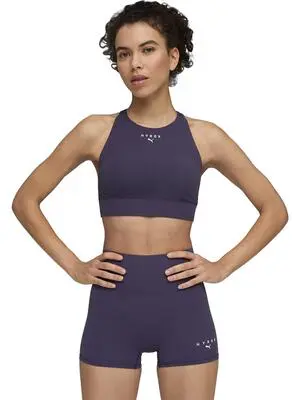 PUMA X Hyrox Shapeluxe High Neck Moisture Wicking, Mid Impact Sports Bra - Purple