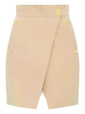 Elisabetta Franchi Wrap-front Utility Skirt - Neutrals
