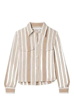 TWP Carter Striped Hemp Shirt - Neutrals