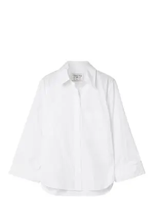 TWP Boyfriend Cotton-poplin Shirt - White