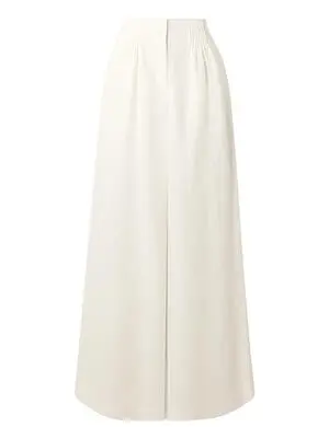 TWP Pintucked Linen Wide-leg Pants - Ivory