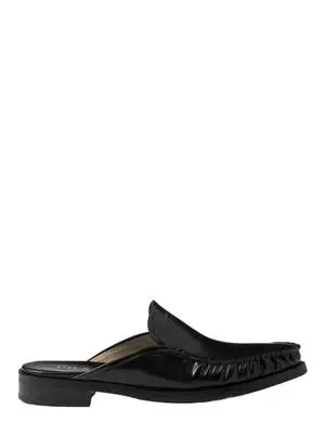 Prada Leather Mules - Black