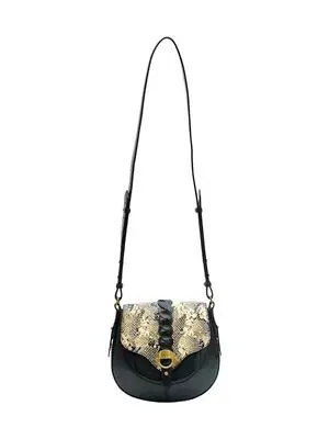 Isabel Marant Small Snakeskin-effect Crossbody Bag - Black