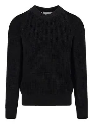 FERRAGAMO Open Knit Sweater - Black