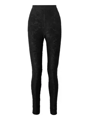 Balmain Bouclé Jacquard-knit Leggings - Black