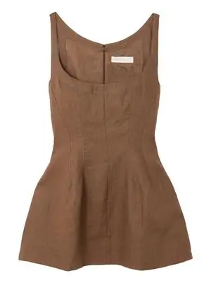 Faithfull The Brand Syna Linen Top - Brown