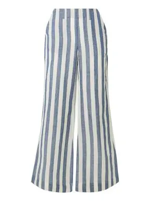 Alix Of Bohemia Charlie Sailor Striped Flared Pants - Blue