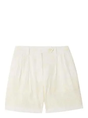 Alix Of Bohemia Deena Embroidered Cotton-voile Shorts - Cream