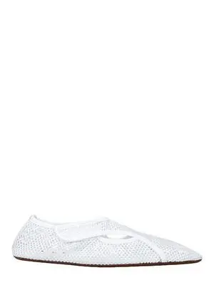 AZZEDINE ALAIA Mesh Ballet Flats - White