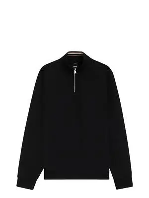 BOSS Cotton-jersey Sweatshirt With High Neck - Black