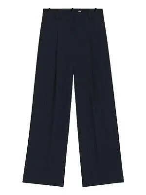 BOSS Striped Wide-leg Mid-rise Trousers - Open Miscellaneous