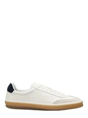 BOSS Beckham X Leather And Suede Low-top Trainers - Open White