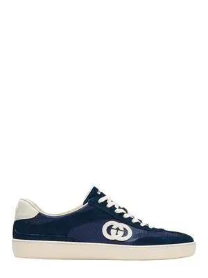 Gucci G75 Suede And Sima Nylon T-toe Sneakers - Blue
