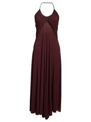 Alaïa Crisscross Soft Jersey Dress - Bordeaux