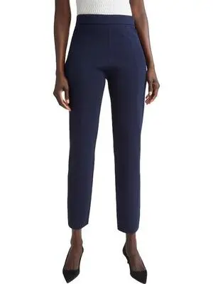 St. John Quincy Knit Ankle Pants - Navy