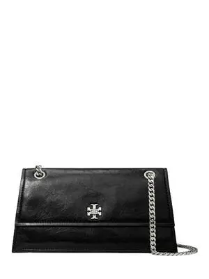 Tory Burch Kira Turnlock Leather Convertible Shoulder Bag - Black