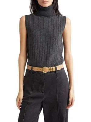 Eleventy Wool And Cashmere Turtleneck Sweater Vest - 168 Carbon