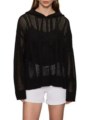 SANCTUARY Open Knit Hoodie