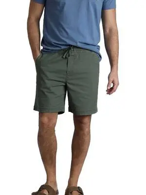 WEIRD FISH Weston Relaxed Canvas Shorts - Army Green