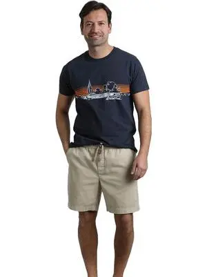 WEIRD FISH Weston Relaxed Canvas Shorts - Flint Stone