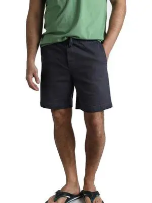 WEIRD FISH Weston Relaxed Canvas Shorts - Navy