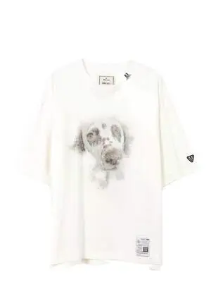 Mihara Yasuhiro Dog-print Text-detail T-shirt - White