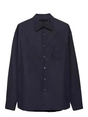 Prada Patch-pocket Classic-collar Shirt - Blue