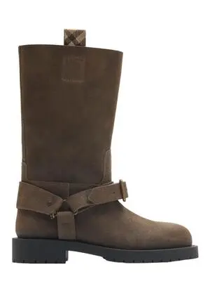 Burberry Suede Saddle Boots - Loch