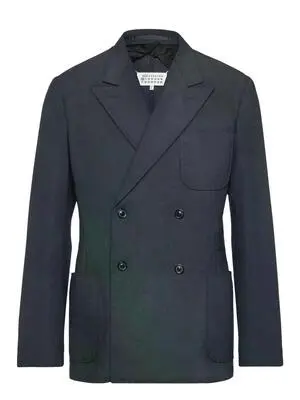 MAISON MARGIELA Double-breasted Patch-pocket Jacket - Grey