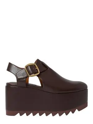 STELLA MCCARTNEY Elyse Closed-Toe T-Bar Platform Sandal