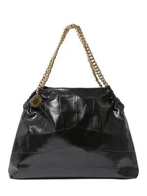 Stella McCartney Falabella Crocodile-embossed Drawstring Tote - Black