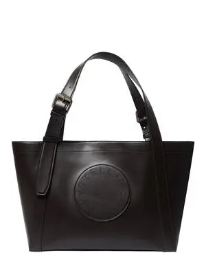 Stella McCartney Logo Belt Crossbody Tote Bag - Dark Chocolate
