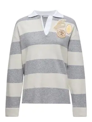Moncler Striped Wool Polo Shirt - Multicolor
