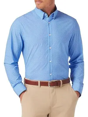 Mizzen+main Leeward Long Sleeve Dress Shirt - Provence Star