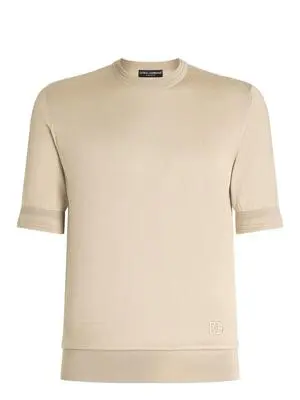 Dolce & Gabbana Silk Crewneck Pullover - Beige