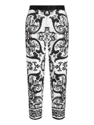 Dolce & Gabbana Majolica Print Trousers - Multicolor