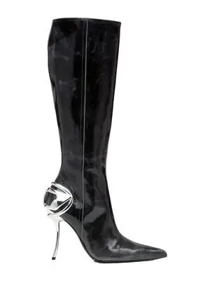 DIESEL 105mm D-ten & Half Knee-high Boots - Black