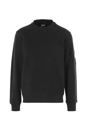 C.P. COMPANY Crewneck Sweatshirt With Pocket Detail - Black