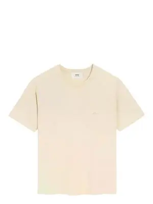 AMI Paris Raglan-Sleeve Embroidered T-Shirt Neutrals