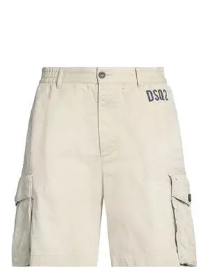 Dsquared2 Cotton Cargo Shorts - Beige
